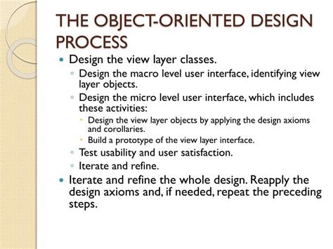 Ppt The Object Oriented Design Process And Design Axioms Powerpoint