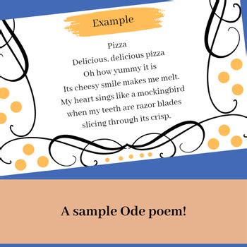 Ode Poetry Writing Poster Meaning Structure Sample Of Ode Poetry