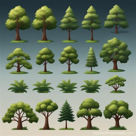 2d tree sprite for a forest Prompts | Stable Diffusion Online