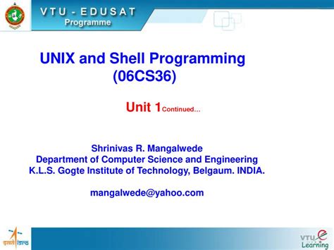 unix and shell programming 06cs36 ppt download
