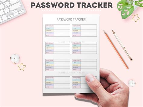 Editable Password Trackerprintable Password Trackerpassword Etsy Editable Password Trackerprintable Password Trackerpassword Etsy