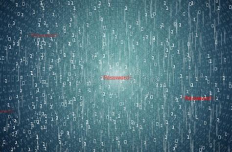 Binary Code With Password Protection Stock Illustration Illustration