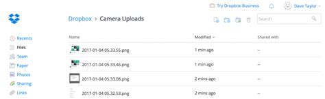 how to have dropbox auto upload photos on my phone
