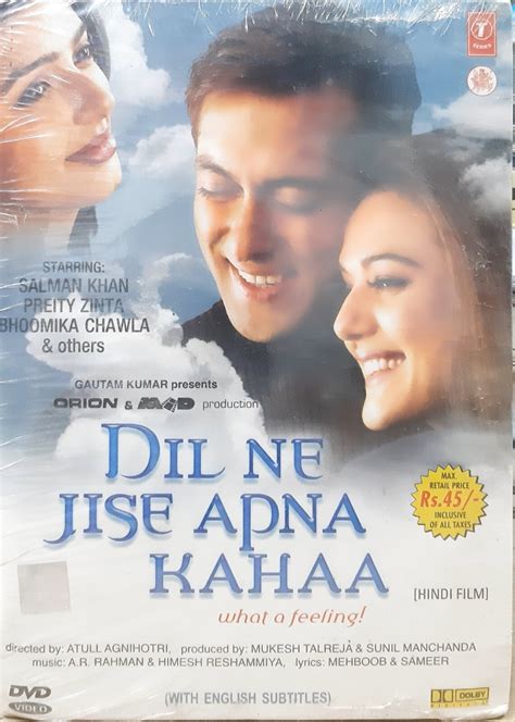 Dil Ne Jise Apna Kahaa Salman Khan Preity Bollywood Hindi Movie