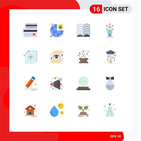 Set Of 16 Modern Ui Icons Symbols Signs For Design Personality Security
