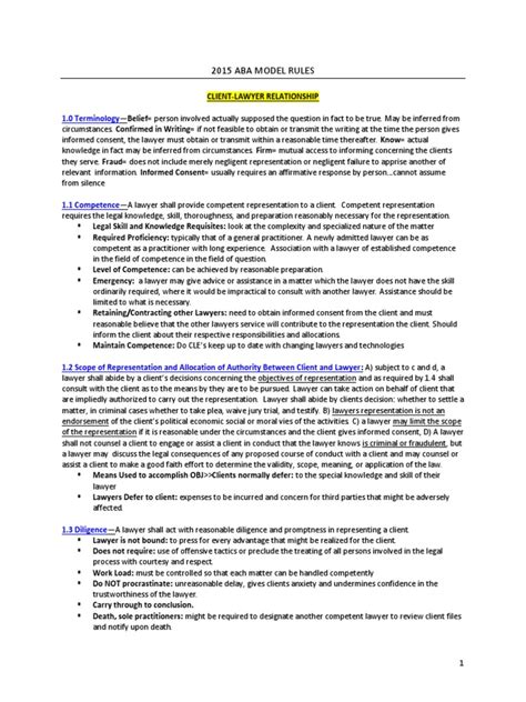 Aba Rules Professionalresponsibility Pdf Practice Of Law Lawyer