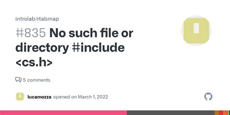 No Such File Or Directory Include Issue 835 Introlab Rtabmap GitHub