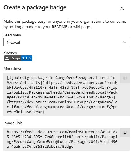 Share Packages Using Package Badges In Azure Artifacts Azure