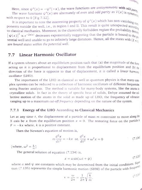 Linear Harmonic Oscillator Pdf Uncertainty Principle Energy Level