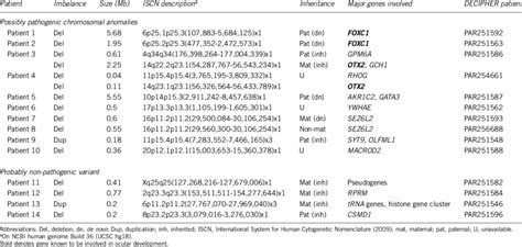 Dna Copy Alterations Identified Using Array Cgh Download Table