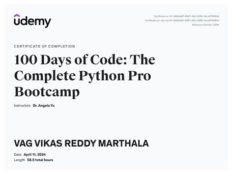 Vag Vikas Reddy Marthala On Linkedin Python Udemy Codingjourney