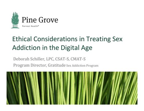 Ethical Considerations In Treating Sex Addiction In The Digital Age