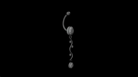 Collection Of 6 Different Belly Piercing Blender Native 3d Model By Rn95