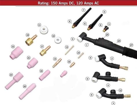 Wp17 Tig Torch Parts