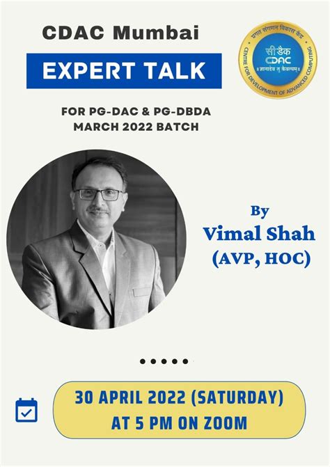 Cdac Mumbai Education And Training On Linkedin Experttalk Pgdac