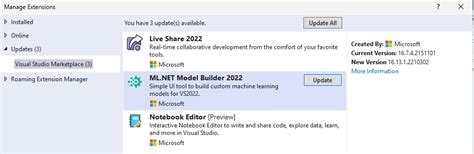 Cannot Add Machine Learning In Vs2019 If Installed Vs2022 · Issue 1678 · Dotnet