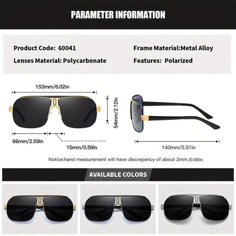 Royalhot Royalhot Men Women Polarized Alloy Square Oversized Frame