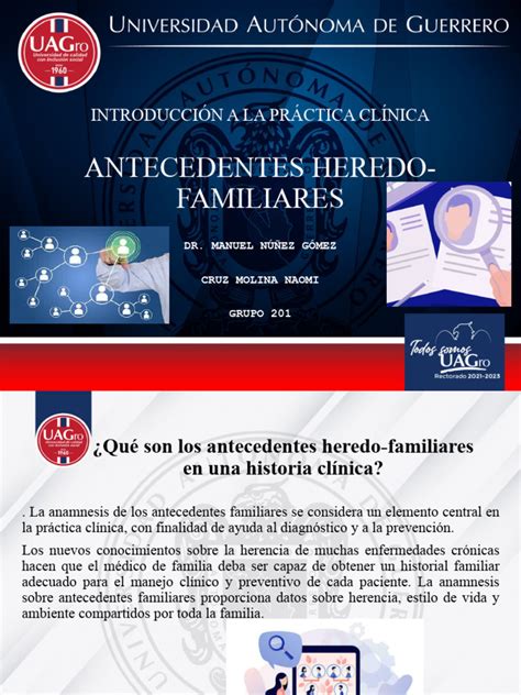 Importancia De Los Antecedentes Heredofamiliares Pdf Herencia