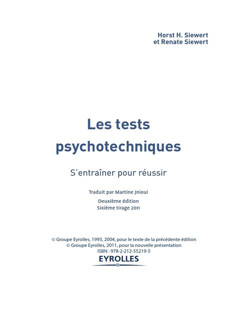 tests psychotechniques pdf