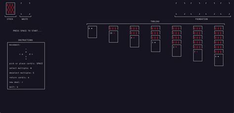 GitHub Mmankos Ncursesw Solitaire