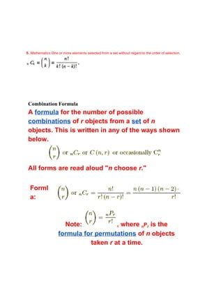 Combinations PDF