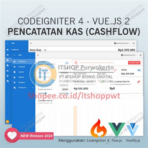 Jual Source Code Aplikasi Web Pencatatan Kas Cashflow Menggunakan