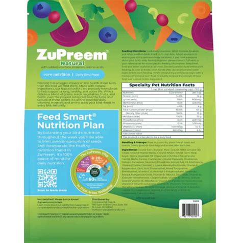 Zupreem Natural Bird Food For Medium Birds Upco