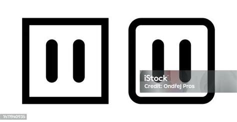 중지 및 일시 중지 아이콘 인터페이스 미디어 버튼 인터넷 플레이어 비디오 기호 웹 필름 오디오 벡터 일러스트 레이 션 세트 0명에 대한 스톡 벡터 아트 및 기타 이미지