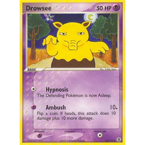 Drowzee 32112 Ex Fire Red And Leaf Green Uncommon Pokemon Card Near Mint Tcg