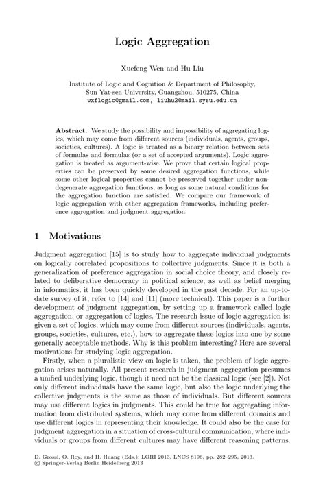Pdf Logic Aggregation