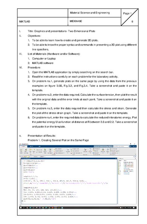 Matlab 2d Plotting Programming Languages Studocu