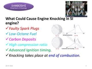 Knocking in si & ci engine | PPTX