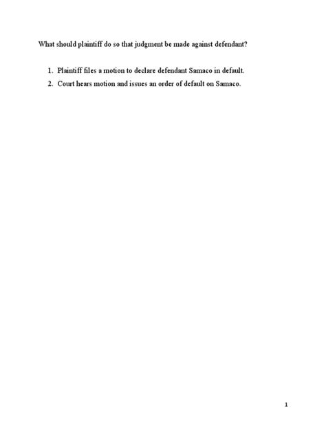 Default Cases Pdf Lawsuit Pleading