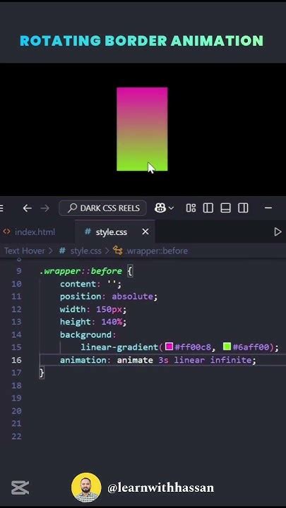 Rotating Border Animation Pure Css Learn Css Border Animations Border Animation Codeminds