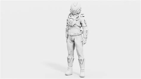Cyber Astronaut D Rigged For Unreal Engine Unity Mixamo Cgtrader