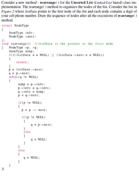 solved consider a new method rearrange for the unsorted
