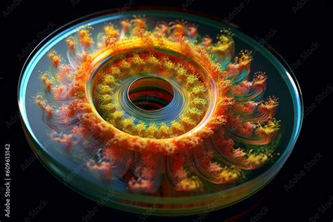 An Agar Plate With Bacterial Colonies Arranged In A Spiral Shape