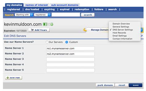 Dns Nameservers Kevin Muldoon