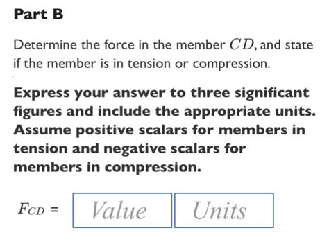 Solved Fundamental Problem Determine The Force In Chegg Com