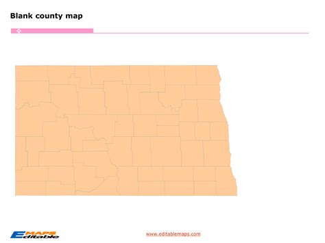 North Dakota County Map Editable Powerpoint Maps