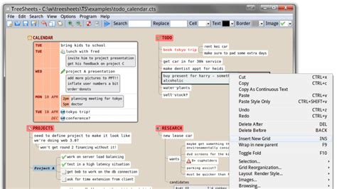 organise your hacks with treesheets an open source hierarchical