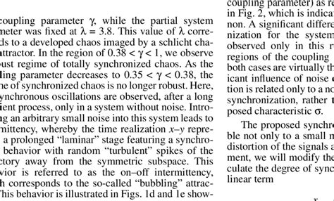 Plots Of The Degree Of Synchronization Versus Coupling Parameter See