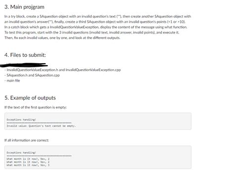 Solved Create The Following Exception Class Invalid Chegg