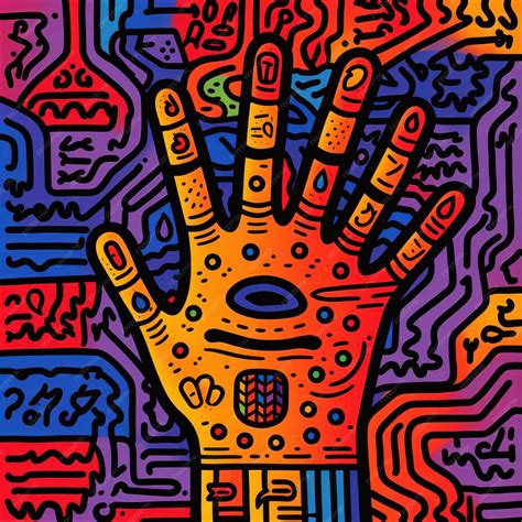 Premium Ai Image Minimal Handdrawn Face In Keith Haring Style For
