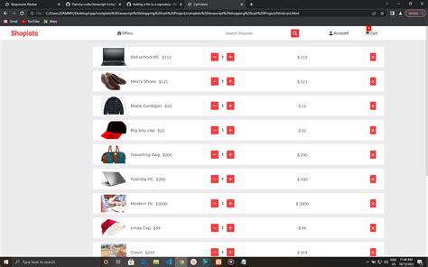 Github Codebro01javascript Complete Shopping Cart Project Made With