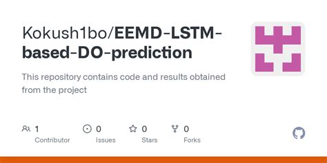 Github Kokush1boeemd Lstm Based Do Prediction This Repository Contains Code And Results
