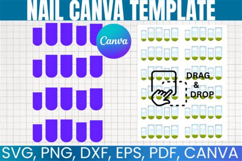 Nail Template Printable Nail Design Graphic By Gfx Shaown · Creative