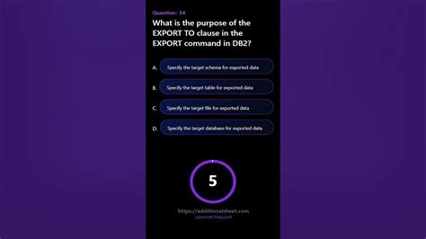 What Is The Purpose Of The Export To Clause In The Export Command In