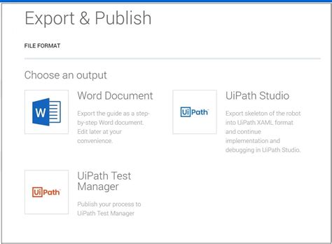 Task Capture 导出和发布选项