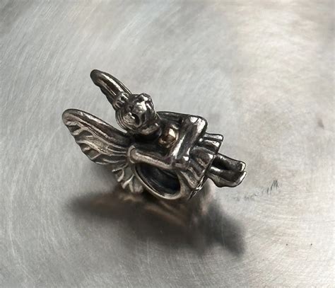 Pandora Pixie Retired Two Tone Holding Solid 14k Gold Heart 791206 Authentic Rare Etsy